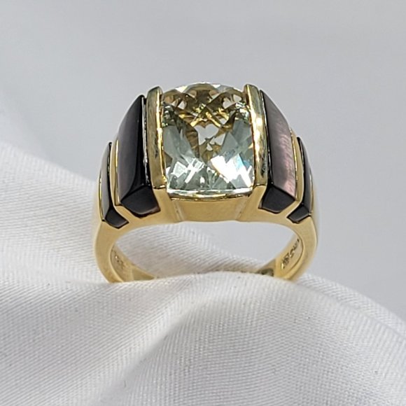 JTV | Jewelry | Nwot Jtv Gold Light Aqua Stone Womens Ring | Poshmark